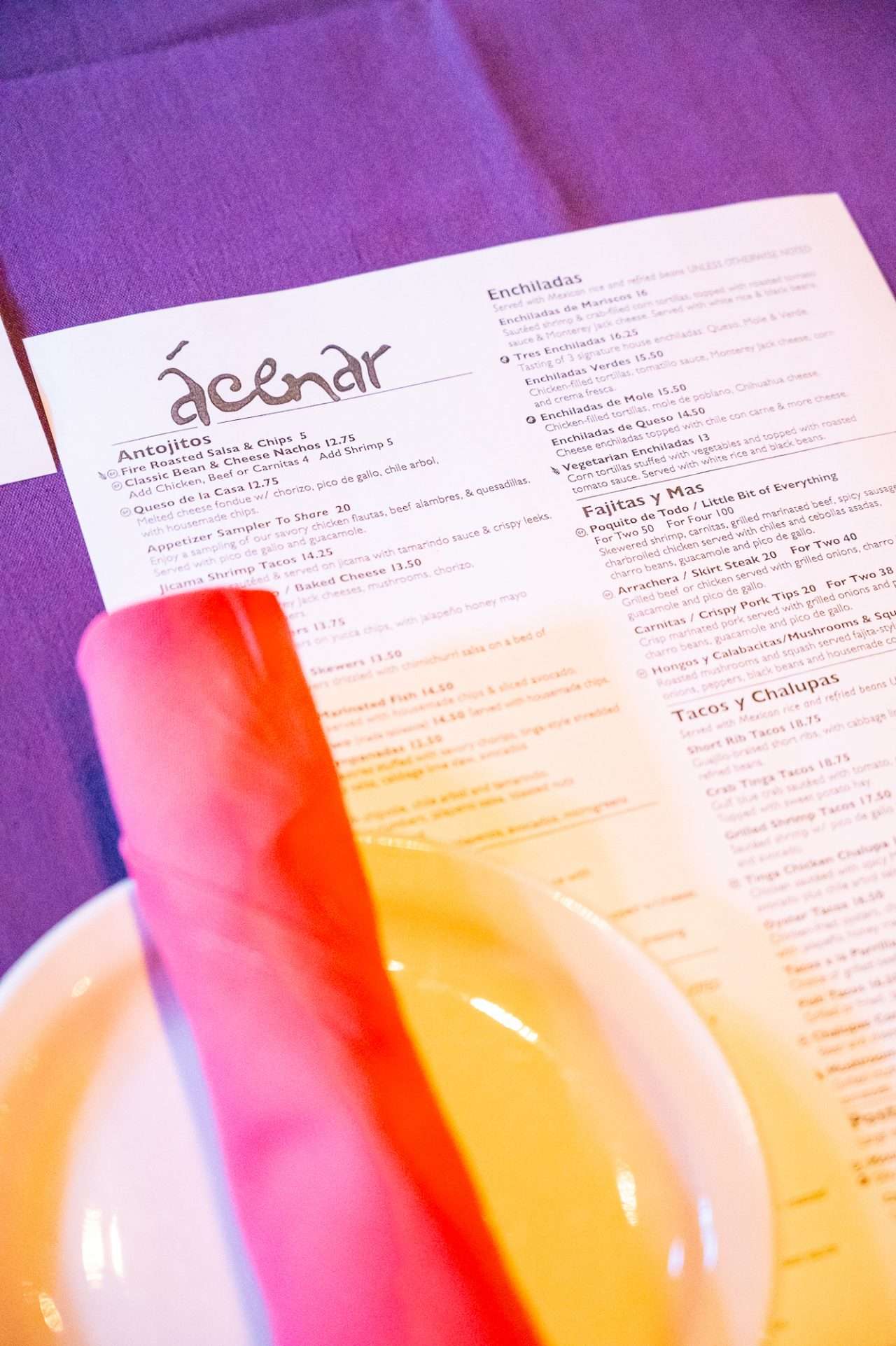 Private Dining & Events - Acenar